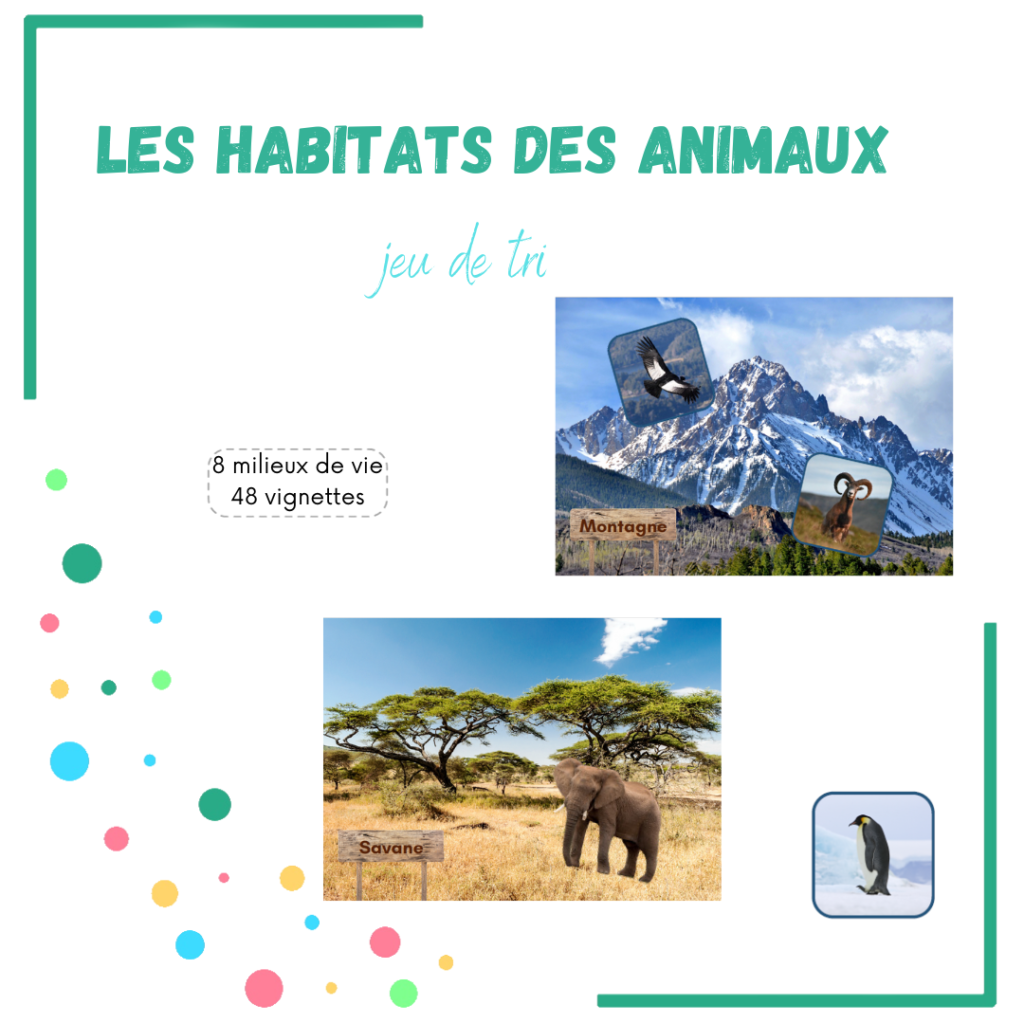 Jeu de tri - les habitats des animaux - Ma Bulle Happy Family