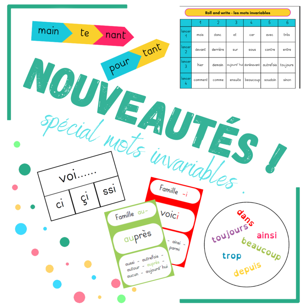 Pack de 5 ressources - apprendre les mots invariables en s'amusant - Ma ...