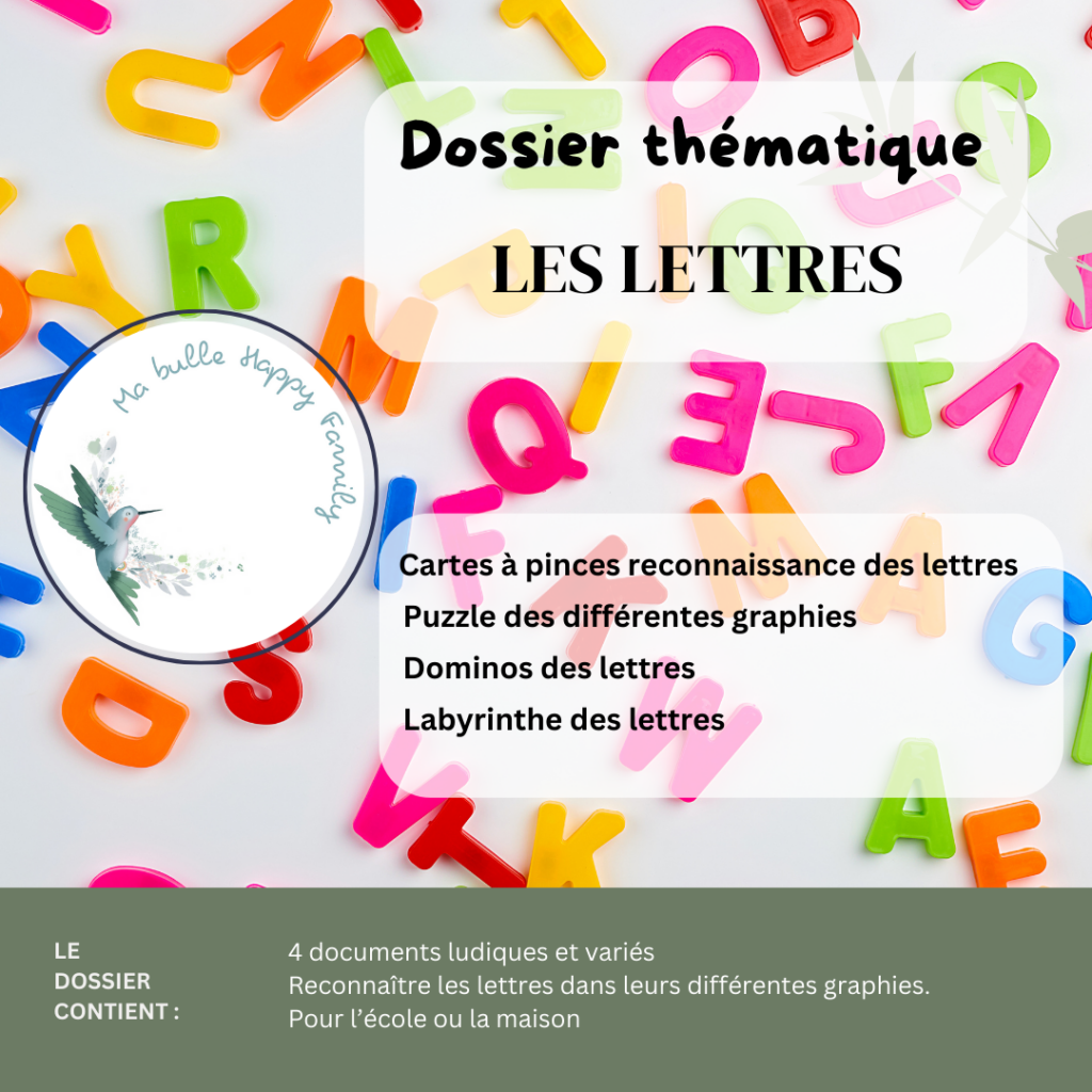 Dossier thématique - les différentes graphies des lettres - Ma Bulle ...